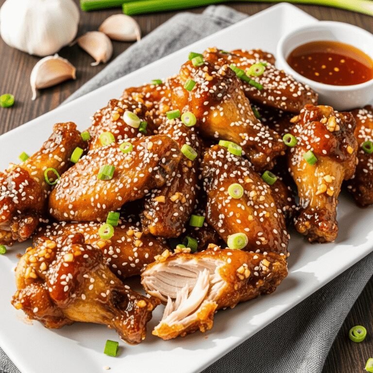 Honey Garlic Chicken Wings Recipe – Crispy, Sticky & Finger-Licking Good